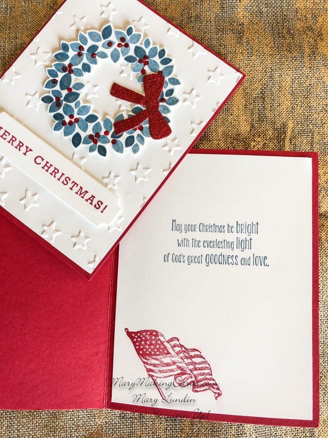 Patriotic Christmas – Mary Making Cards